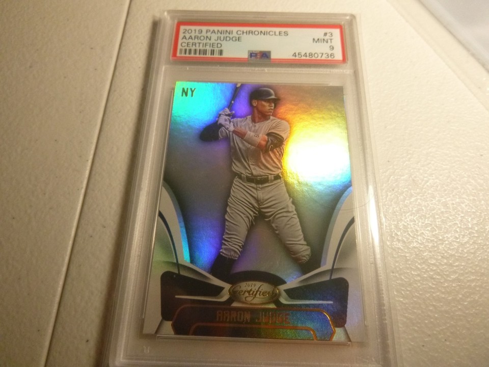 2019 PANINI CHRONICLES #3 AARON JUDGE 3 CARD WHITE, GREEN ,RED PSA 9 | eBay