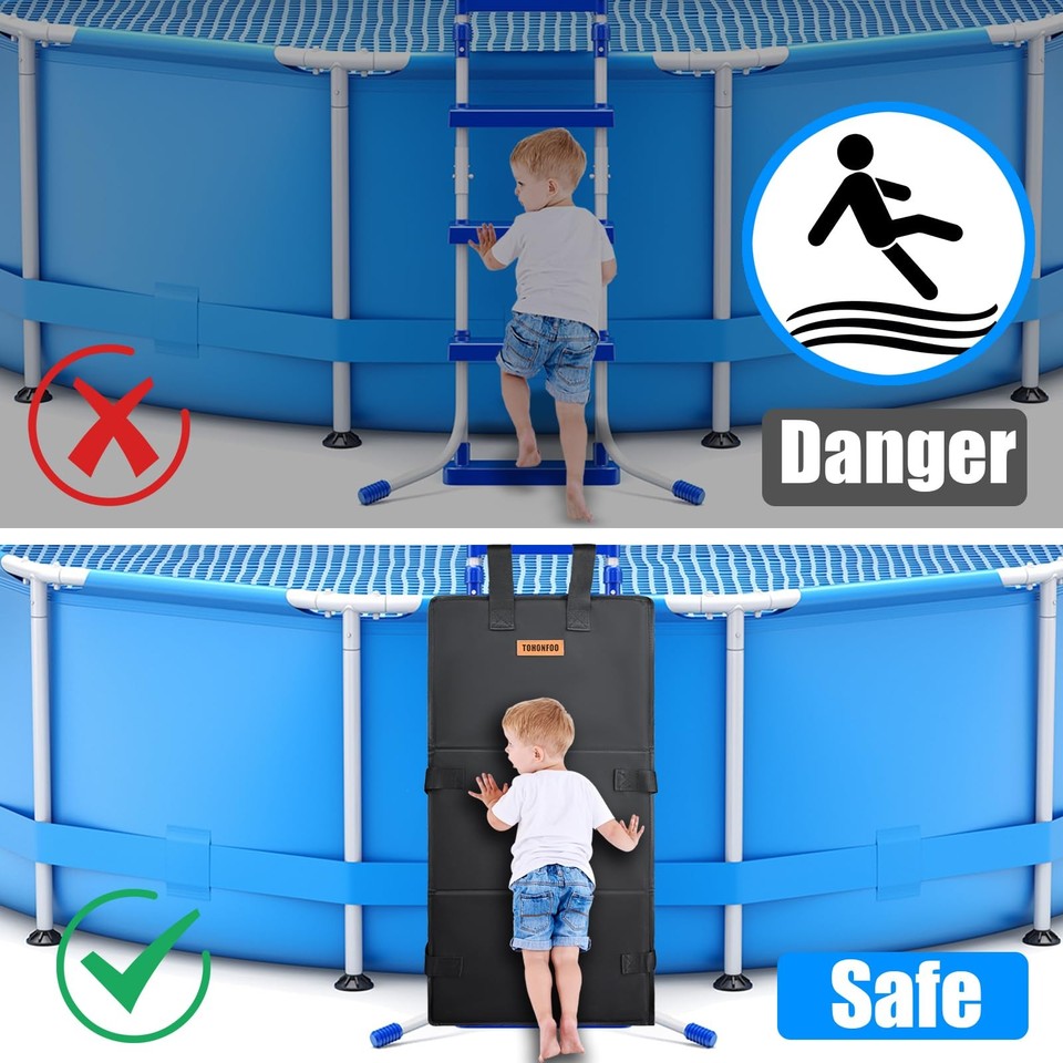 Pool Ladder Guard 18.7X48.4in Cover to Prevent Children from Climbing ...