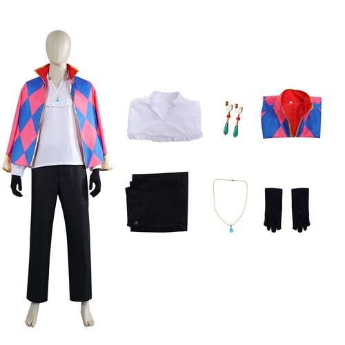 Moemoeya Howl Cosplay Costume with Accessories, Handsome Wizard Howell ...