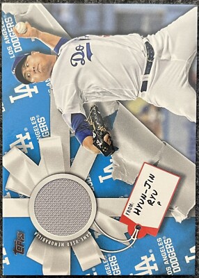2019 Topps Walmart Holiday Mega #WHR-HR Hyun-Jin Ryu Game Used Relic | eBay