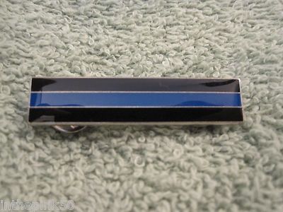 Thin Blue Line Police Silver Tone Citation Merit Badge TBL Pin ...