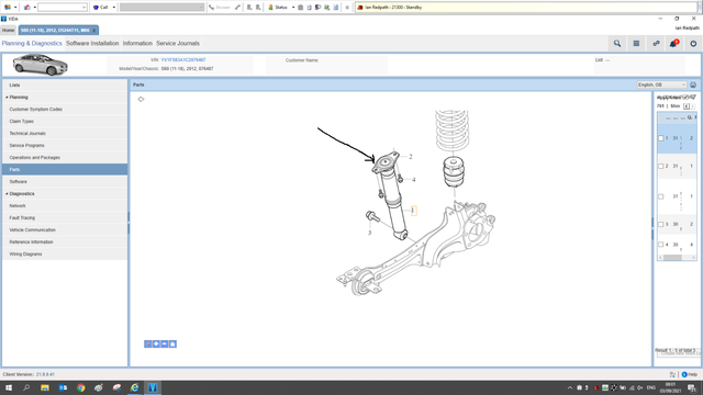 OEM Volvo Xc70 P24 Rear Shock Absorber Support Plate 31317461 Genuine ...