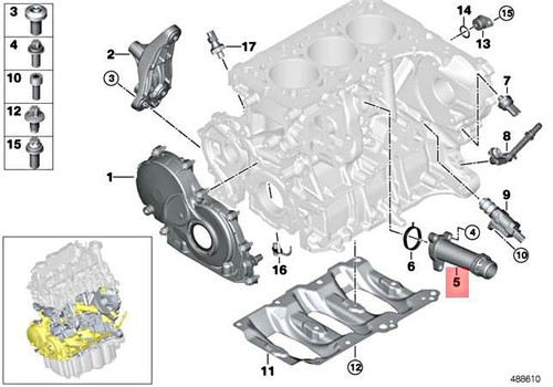 Genuine BMW F20N F21N F22 F23 F30N Cooling System Connector OEM ...