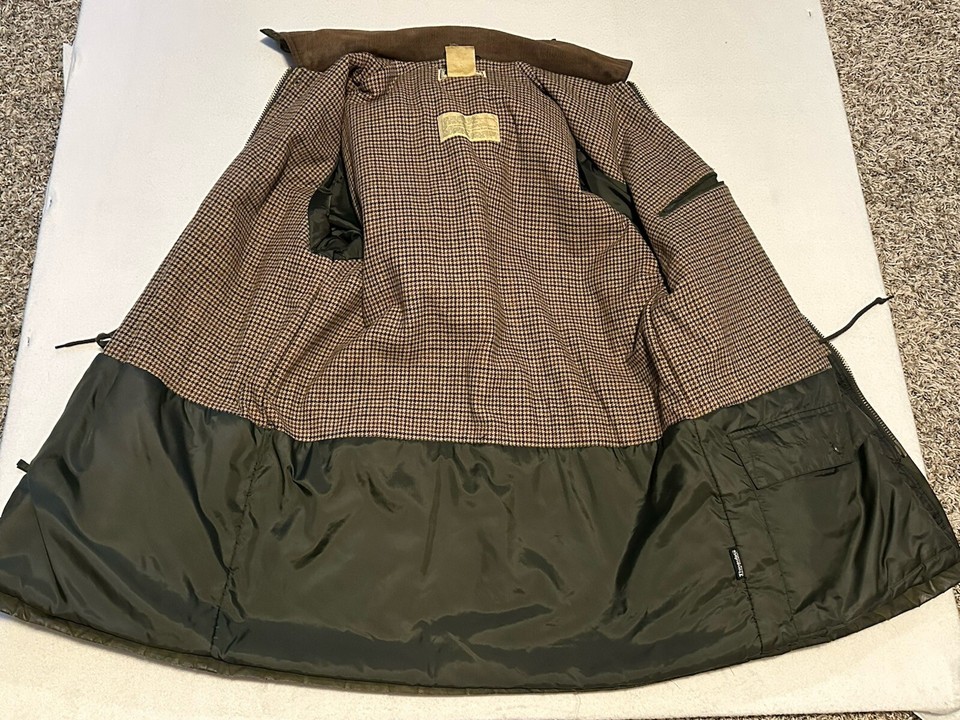 VTG LL Bean Chore Jacket Waxed Canvas Duck Men M Tiroler Loden Anorak ...