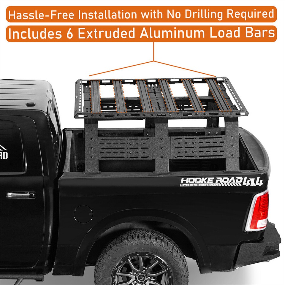 Full-Size Truck Cap Rack Platform Rack Truck Bed Cargo Carrier for F ...