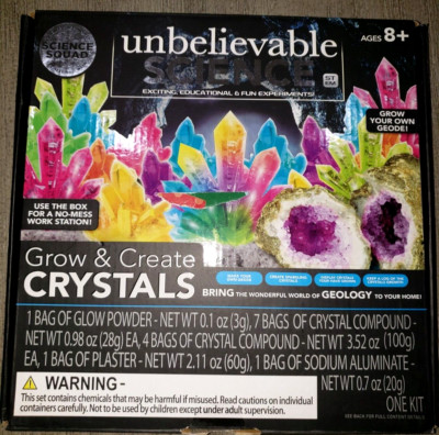 CRYSTALS GROW AND CREATE NEW UNBELIEVABLE SCIENCE AGES 8 UP | eBay