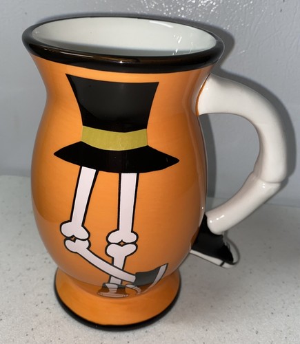 RARE Halloween Orange Bones Mug By Clay Art 16 oz VFL1C | eBay