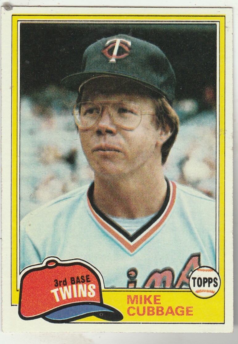 FREE SHIPPING-MINT-1981 Topps #657 Mike Cubbage Minnesota Twins PLUS ...