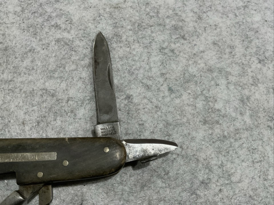 Vintage William Rodgers Sheffield I Cut My Way Buffalo Horn Pocket ...