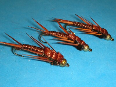 FLY FISHING FLIES - Brown BH WIRED STONE Nymph size #6 (6 pcs) | eBay