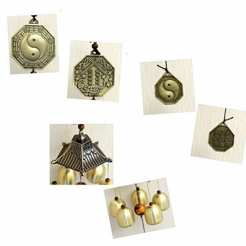 Chinese Feng Shui Bell Vintage Exorcise Evil Spirits Hanging Wind Chime ...