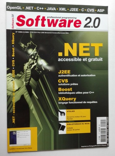 REVUE INFORMATIQUE - PROGRAMMATION - SOFTWARE 2.0 - N°1 - OCTOBRE 2004 ...