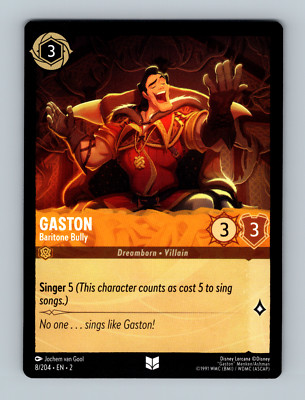 Disney Lorcana: Rise of the Floodborn - Gaston - Baritone Bully - 8/204 ...