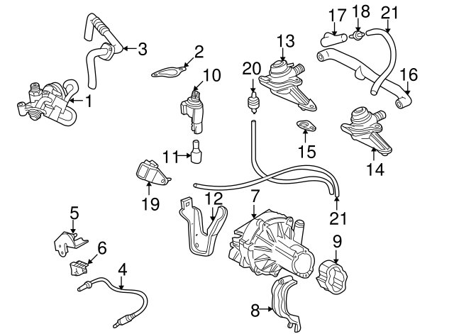 Genuine MERCEDES SL R129 Change Over Vacuum Valve A1170780981 Eaton ...