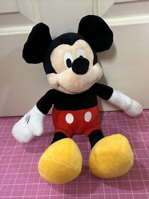 Disney Baby Mickey Mouse Plush Stuffed Animal Toy Embroidered Face 15 ...