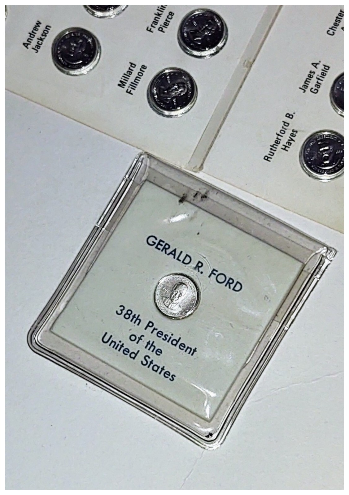 1974 Franklin Mint 36pc + GERALD FORD STERLING SILVER PRESIDENTIAL MINI ...