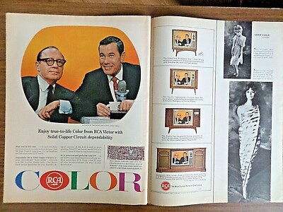 1965 RCA TV Television Ad Jack Benny on Tonight Show with Johnny Carson ...