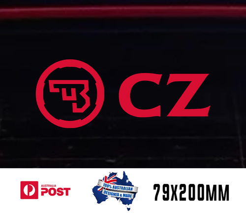 2x CZ USA Firearms Windshield Windscreen Laptop Sticker Decal 200mm RED ...