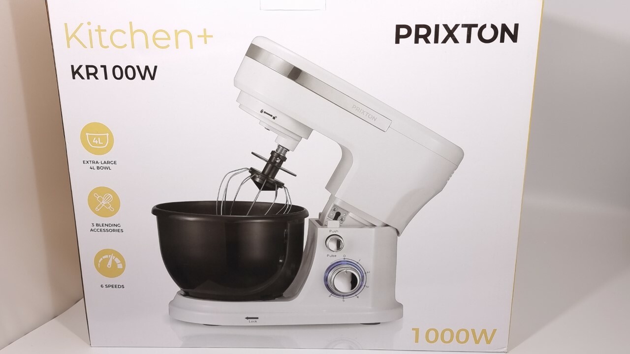 Prixton 1000W Mini Food Stand Mixer 4L Plastic Mixing Bowl 6 Speeds ...