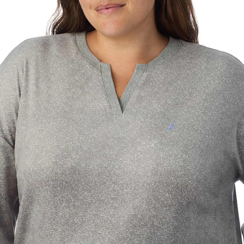 Nautica Women's 2-piece Pajama Set Silky Fleece Fabric J-Class Logo ...