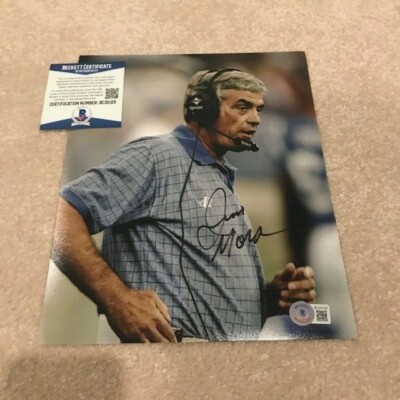JIM MORA Signed Autographed 8x10 Photo COLTS SAINTS BECKETT BAS | eBay