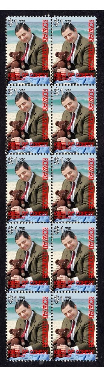 Rowan Atkinson Mr Bean Strip Of 10 Mint Tv Stamps 2 | eBay