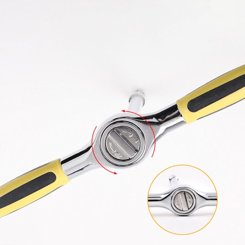 1/2" Ratchet T-Handle Removal Spanner with 45 Teeth & Labor-saving ...