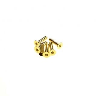 HSI 69582 Hiro-Seiko Hex Flat Screw M3x18 24KGold (6pcs) | eBay