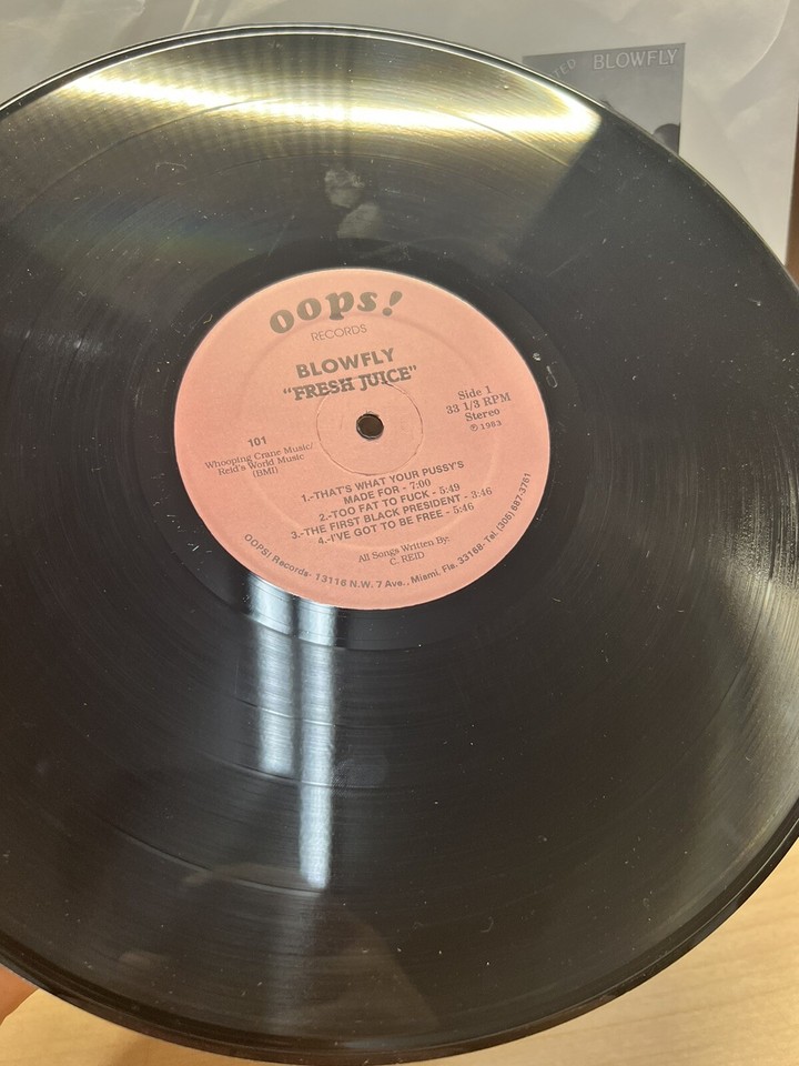 BLOWFLY Fresh Juice 1983 VINYL 12" LP Album OOPS Records RARE Funk Soul ...