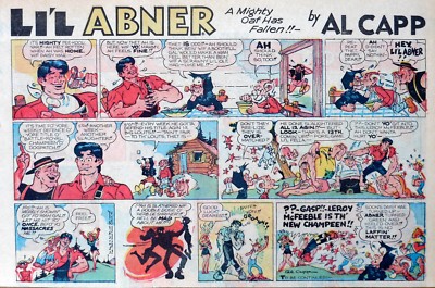 Li'l Abner by Frank Frazetta - large half-page Sunday color comic, July 20, 1958 | eBay