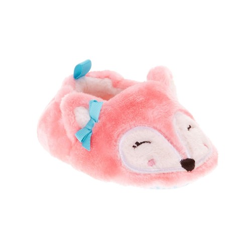 Walmart Brand Infant Girls Pink Fox Slippers Shoes Size 4 New | eBay
