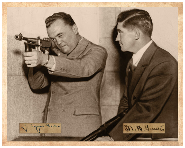 J EDGAR HOOVER & MELVIN PURVIS Tommy Guns 8 x10 Photograph Autographs ...