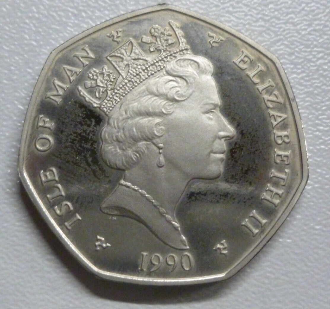 Christmas 50p Coins Isle of Man IOM Large Size Various Dates 1980-1991 ...
