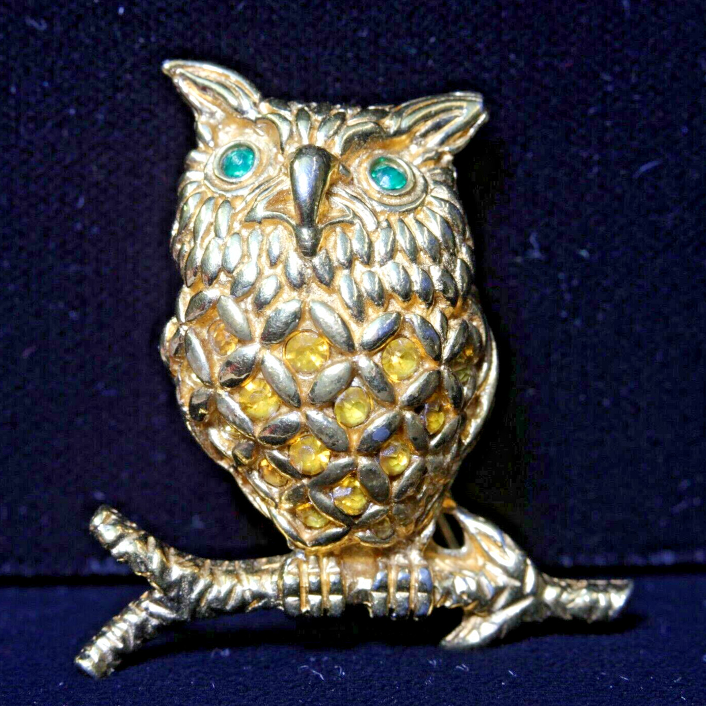 RARE Vintage signed Ciner gold plated w/ gold rhinest… - Gem