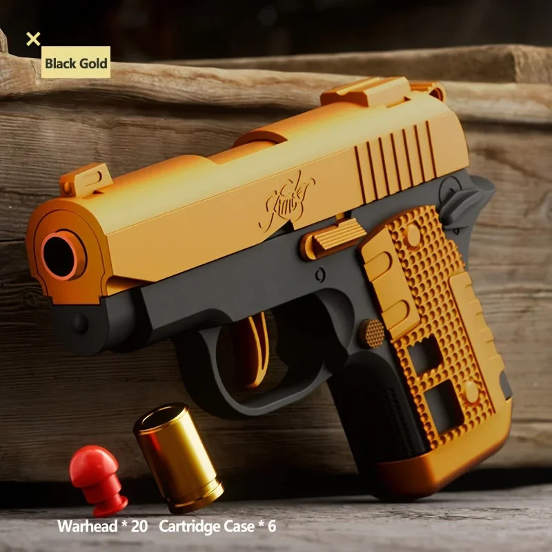 Mini 1911 Shell-Ejecting Toy Pistol — Continuous Soft Bullet Blaster ...
