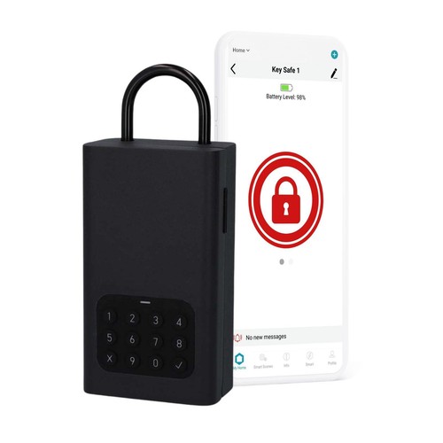 Wall Mounted Key Safe Keypad Outdoor Lock Box Smart App Controlled ...