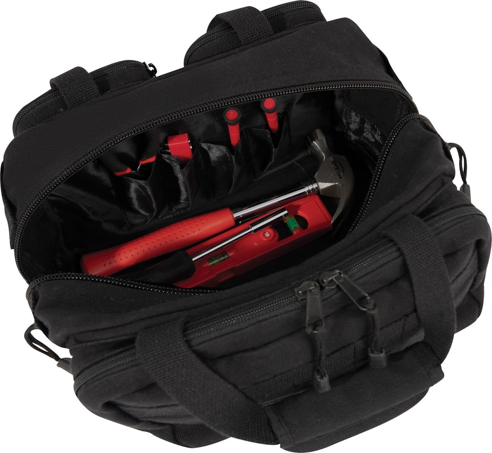 Rothco Black Tactical Tool Bag Heavy Duty Cotton Canvas Work Tools ...