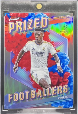 /50 VINI JR 2023-24 Topps Finest Prized Footballers RED & BLUE FUSION ...