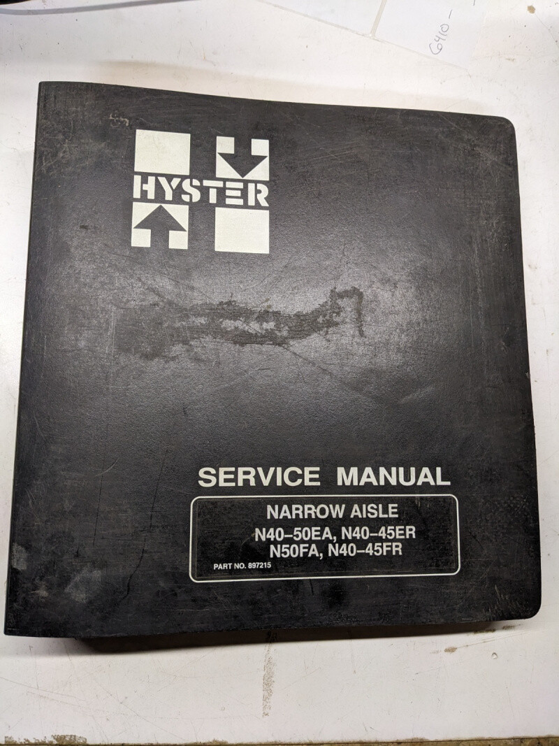 HYSTER SERVICE MANUAL NARROW AISLE N40EA N50EA N40ER N45ER N50FA N40FR ...