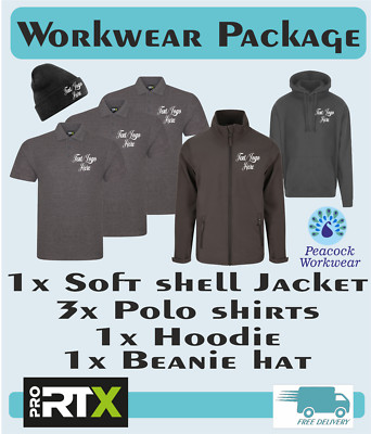 Workwear bundle. Embroidered workwear package. Personalised workwear ...
