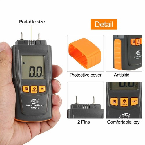 Digital LED Meter Damp Tester Detector Wood Wall Moisture level new | eBay