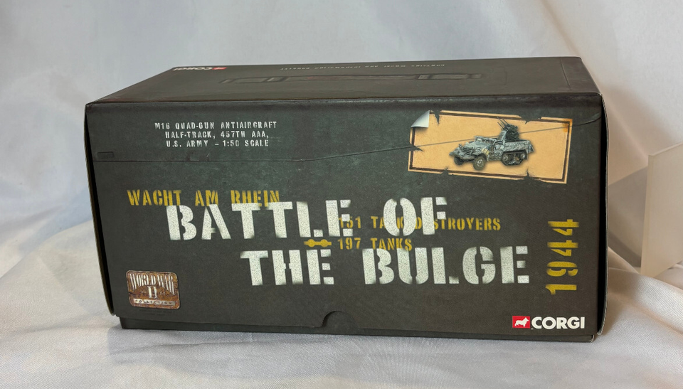 2004 Corgi Battle Of The Bulge WW2 M16 Quad Gun Anti Aircraft Half ...