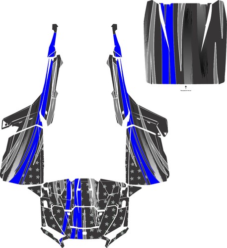 GRAPHIC KIT VINYL WRAP DECAL 24+ POLARIS RZR XP 1000 UTV CUSTOM DESIGN ...
