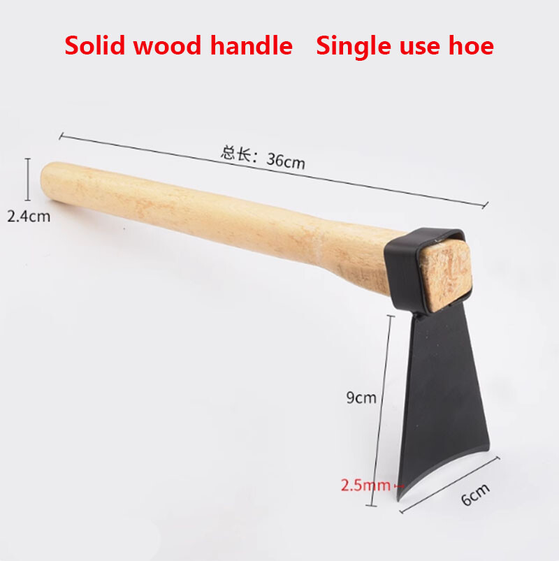 1pcs Wooden Handle Gardening Hoe Steel Garden Hand Weeding Dig Hoe Tool ...