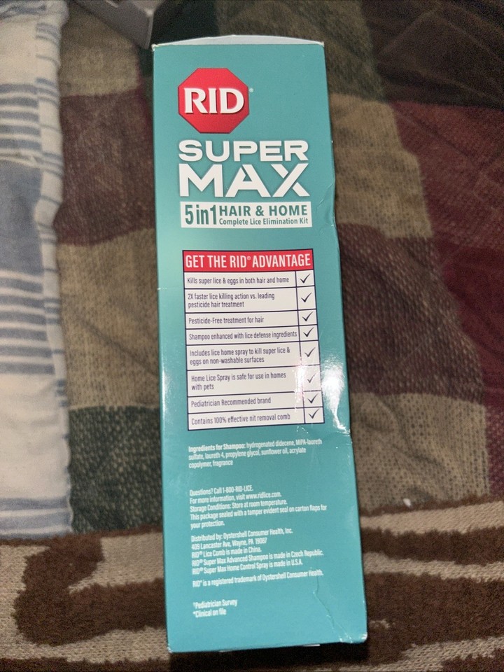 RID Super Max 5 in 1 Hair & Home Complete Lice Elimination Kit Super ...