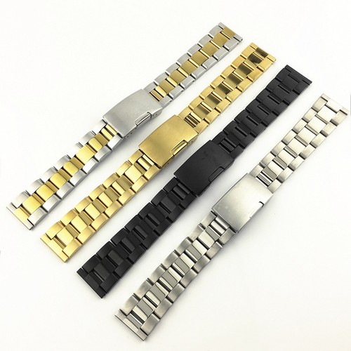 16 18 20 22 24 26mm 28mm 30mm Metal Watch Band Stainless Steel Bracelet ...