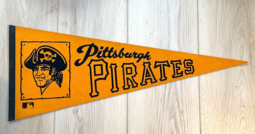 Vintage 1970s Pittsburgh Pirates Mascot Logo MLB Pennant Full Size Felt ...