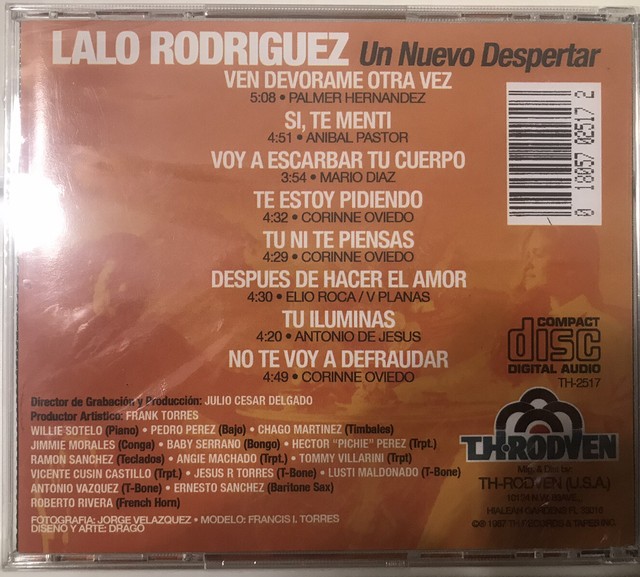 Lalo Rodriguez Un NUEVO Despertar CD Ven DEVORAME Otra Vez Th-rodven ...