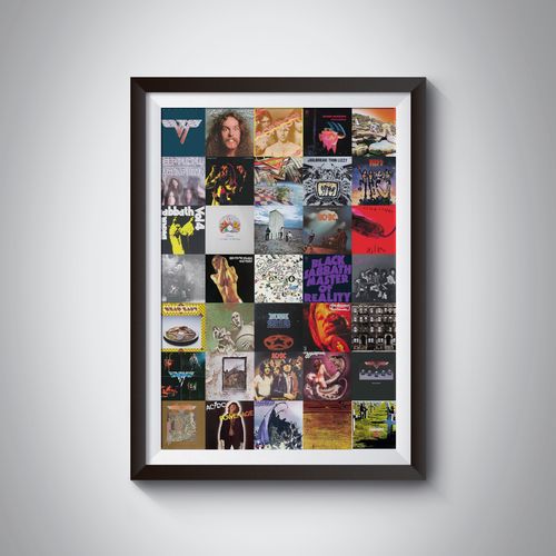 35 Classic 1970's Hard Rock Albums Poster Print Vintage Band Music Art ...