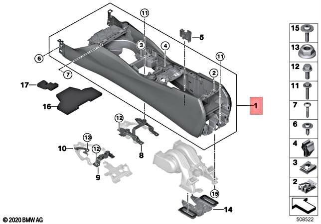 Genuine BMW G30 G31 G32 518d 520d ed 520dX 520i 1.6 Center Console ...